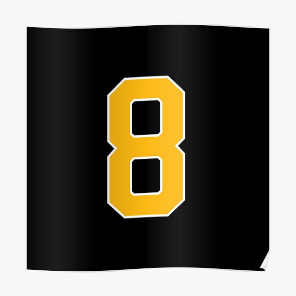 "Yellow Number 8 lucky sports jersey eight" Poster for Sale by ...