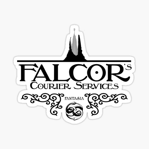 "Falcor's Courier Services" Sticker for Sale by inesbotdesigns | Redbubble
