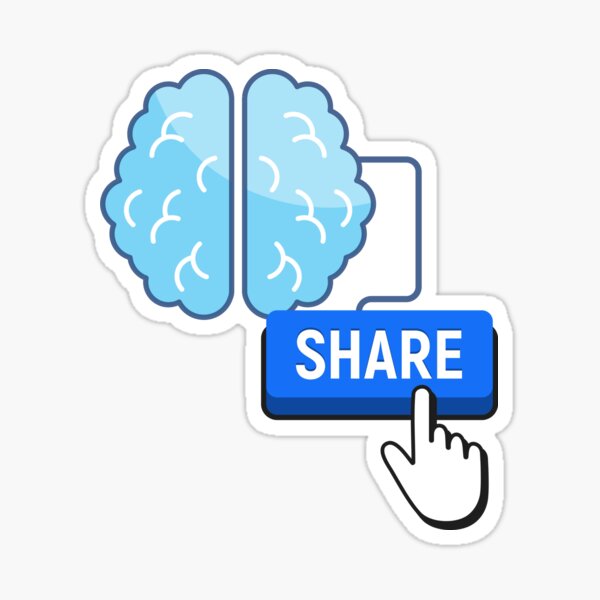 "Brain-Mechanic is on Facebook " Sticker by Brain-Mechanic | Redbubble