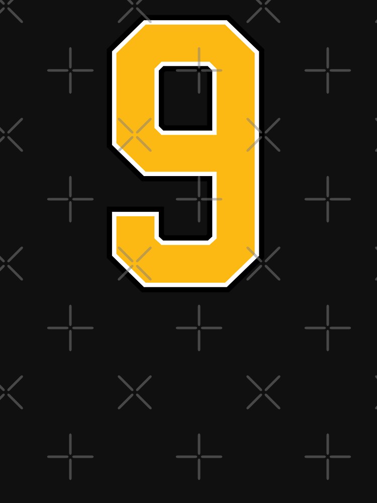 Yellow Number 9 Lucky Sports Jersey Nine | Active T-Shirt Designed ...