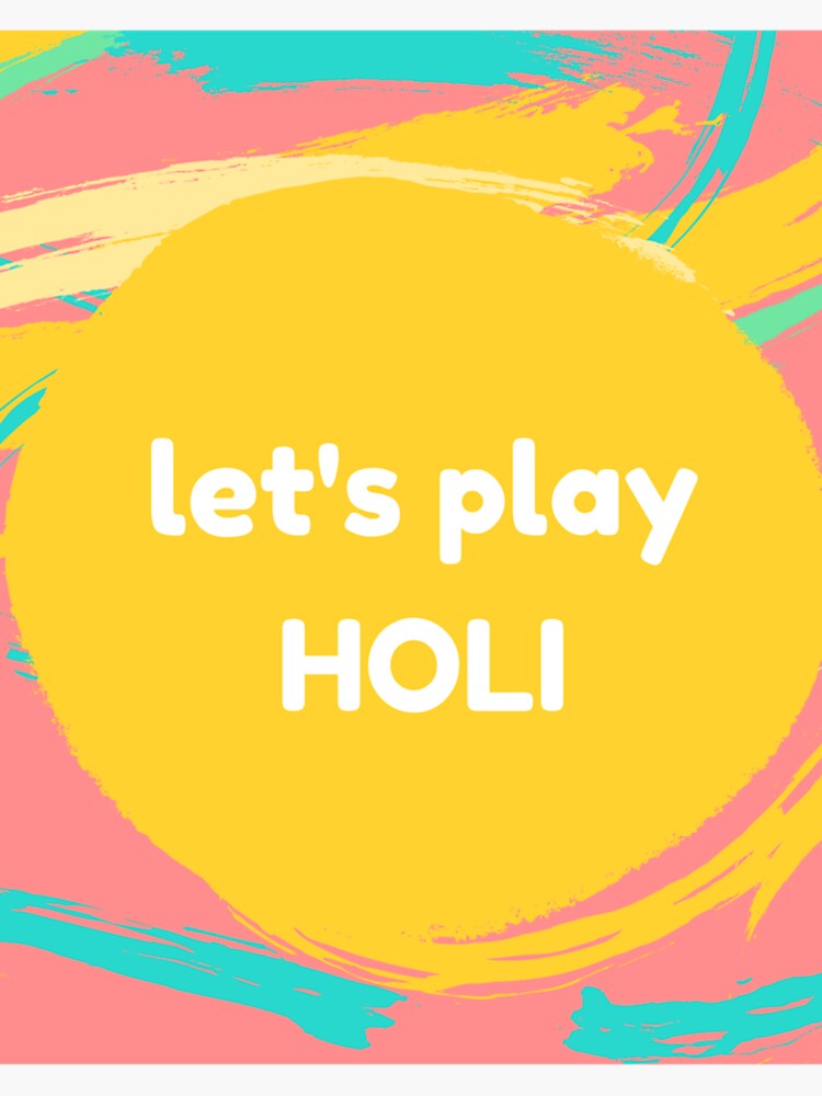 "Happy Holi " Sticker by ColorSpace-Pro | Redbubble