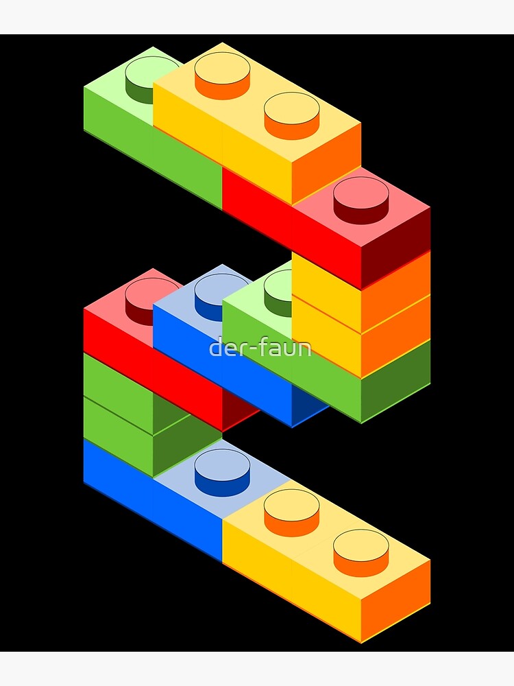 "Number 2 number 2 - block building block" Poster for Sale by der-faun ...