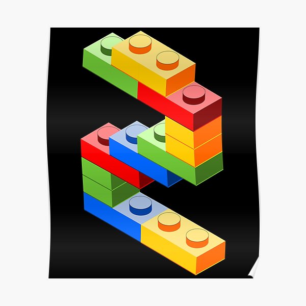 "Number 2 number 2 - block building block" Poster for Sale by der-faun ...