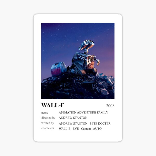 "WALL-E (2008)" Sticker for Sale by OneStopAway | Redbubble