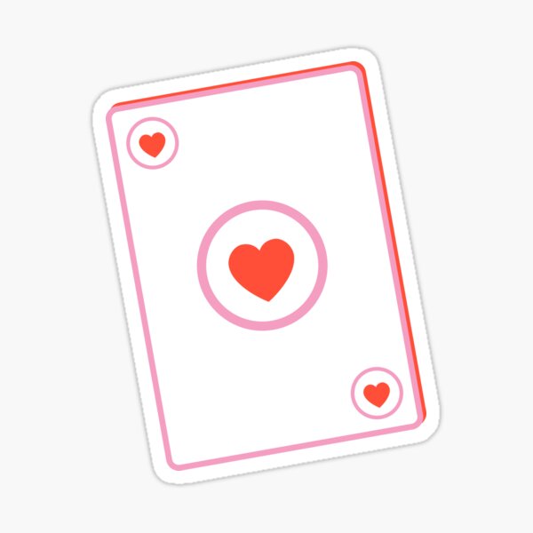 "Graphic Playing Card Love Heart" Sticker by DetailedDesign | Redbubble
