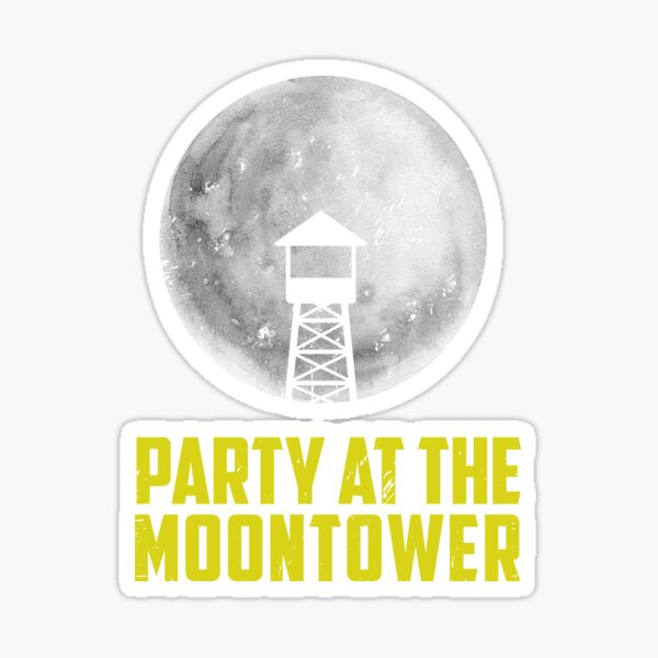 "Party At The Moontower" Sticker by Aisavart | Redbubble