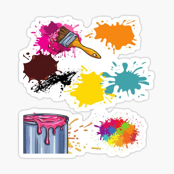"Paint Can House Painting Decor" Sticker for Sale by FunZoo | Redbubble