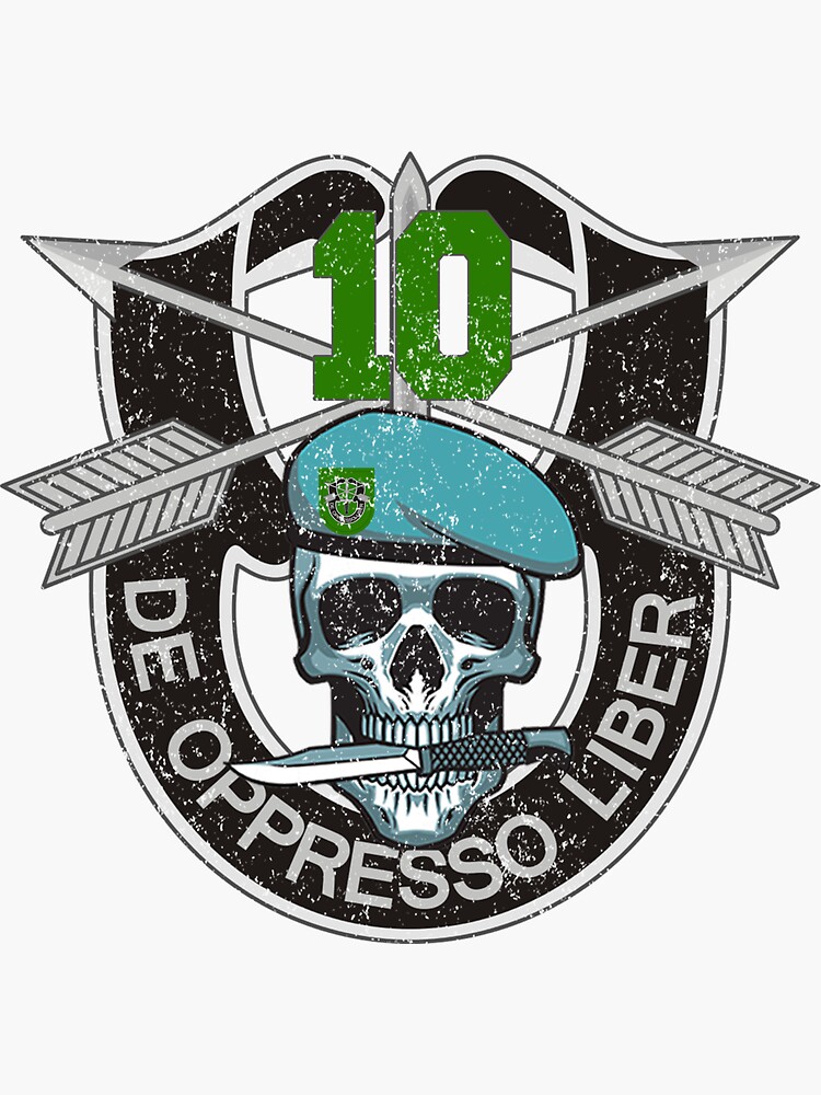 "US Army 10th Special Forces Group Vintage "De Oppresso Liber" US 10th ...