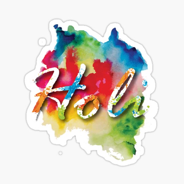 "Happy Holi Fan Art _amp_ Merch " Sticker by Corni-Store | Redbubble