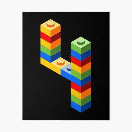 "Number 4 number 4 - block building block" Art Board Print by der-faun ...