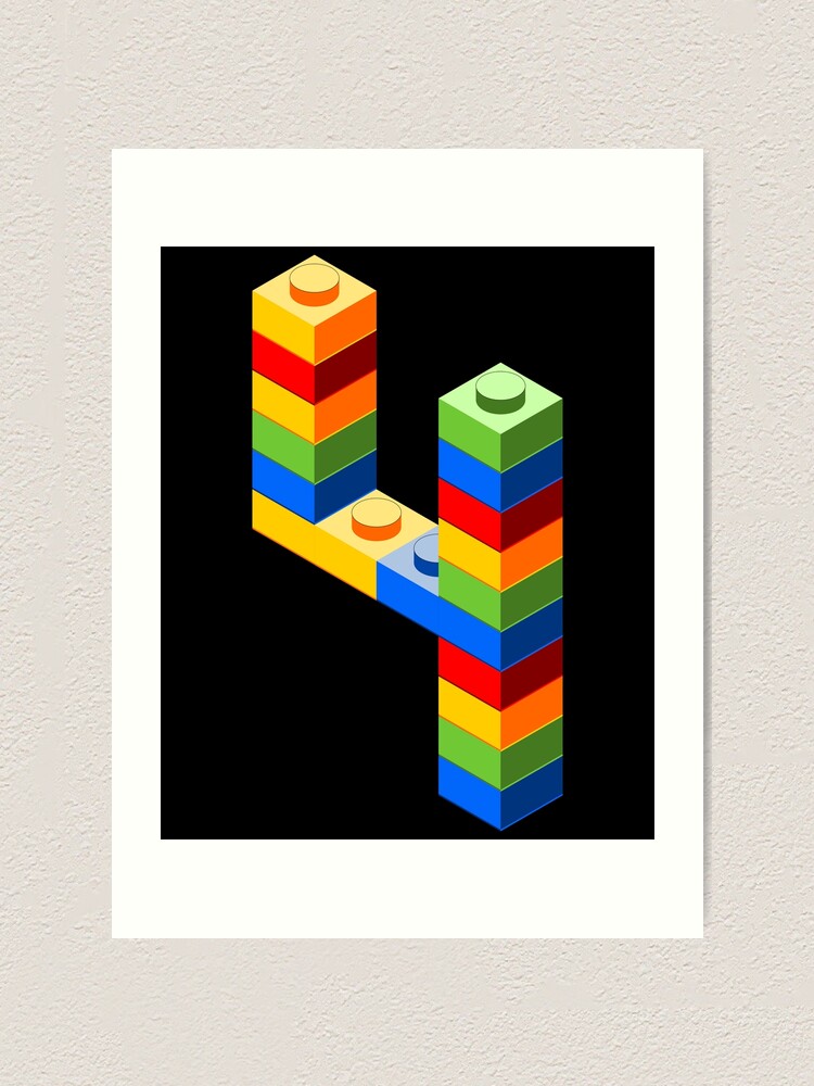 "Number 4 number 4 - block building block" Art Print by der-faun ...