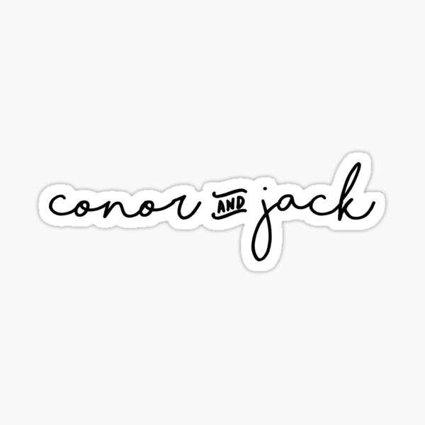 "conor & jack !" Sticker for Sale by glitteredgold | Redbubble