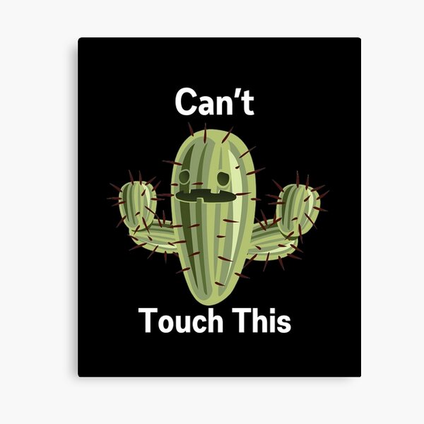 "Can’t touch this Don’t touch me cactus funny meme" Canvas Print for Sale by GrannyPixel | Redbubble
