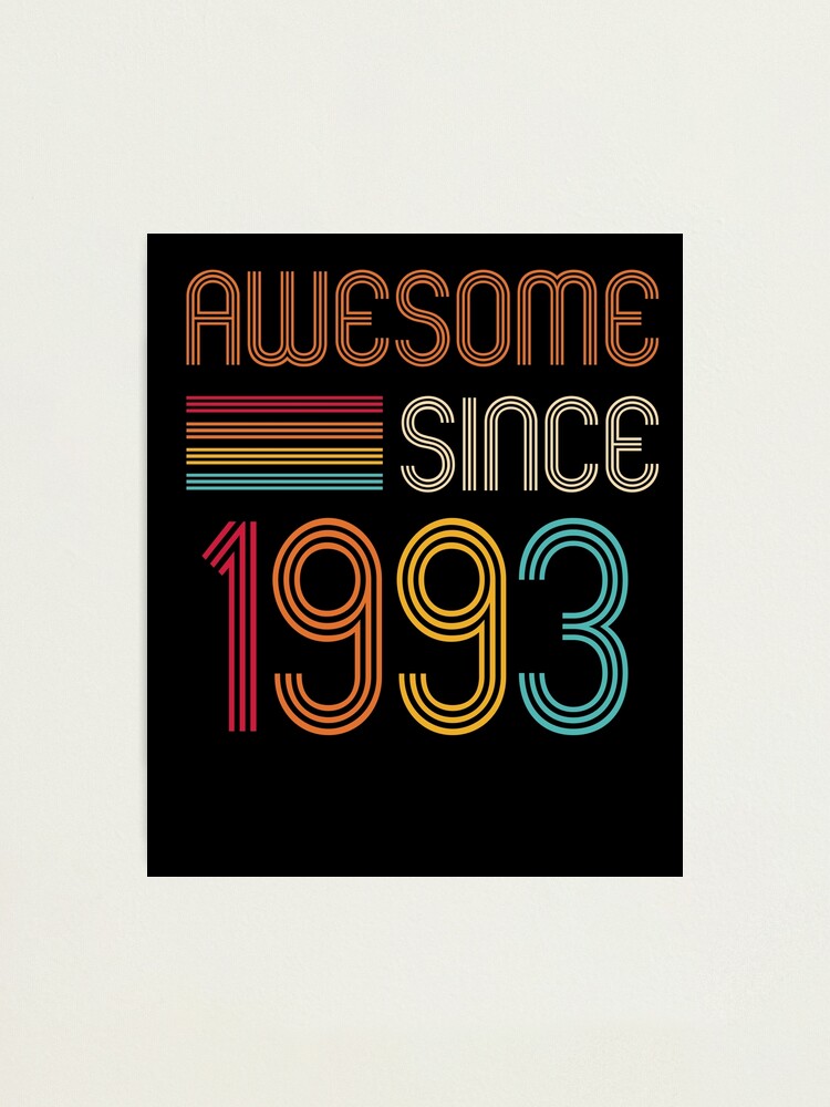 " Awesome Since 1993 Retro T-Shirt, Geburtstag 1993 ...