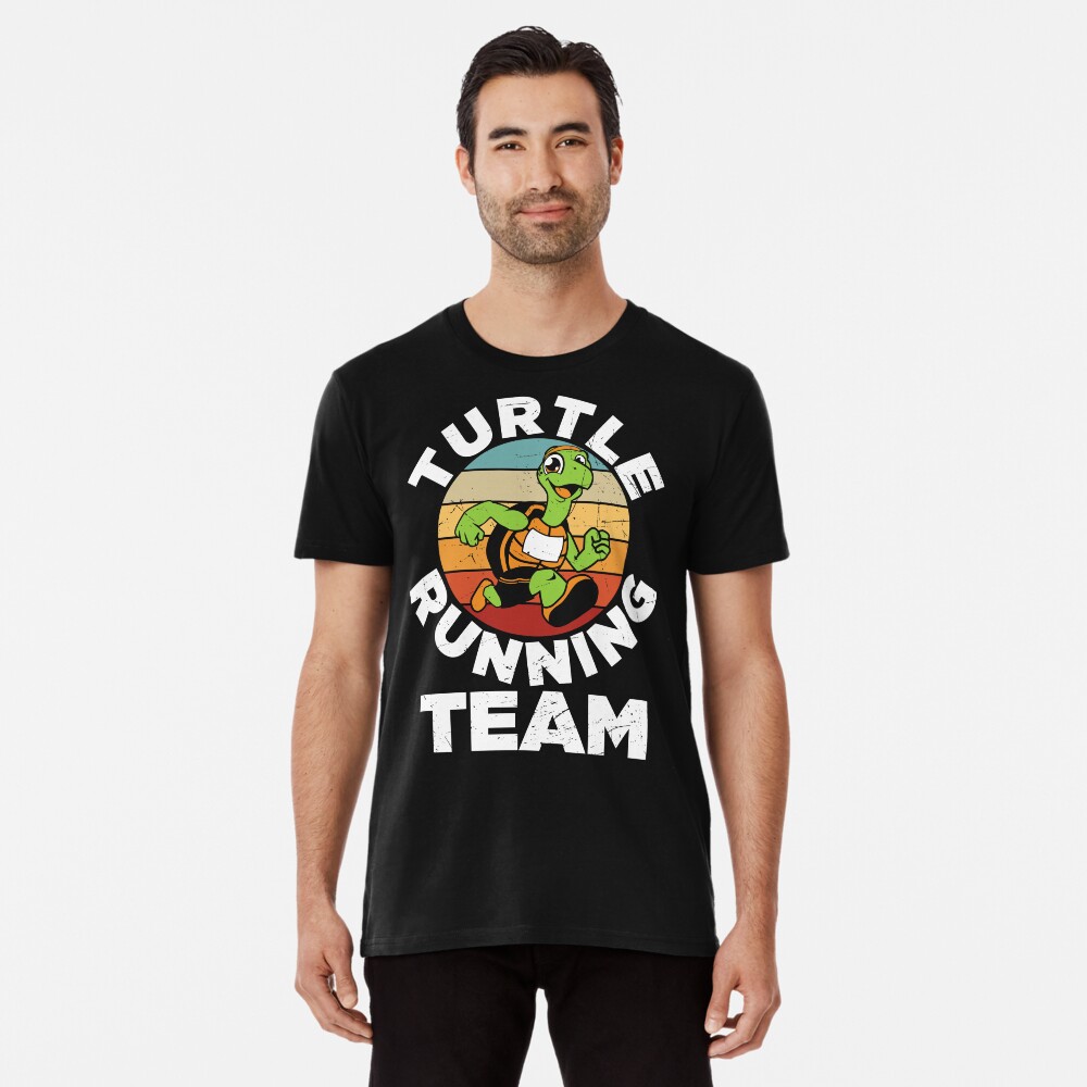 "Turtle Running Team | Funny Retro Running" Sticker for Sale by ...