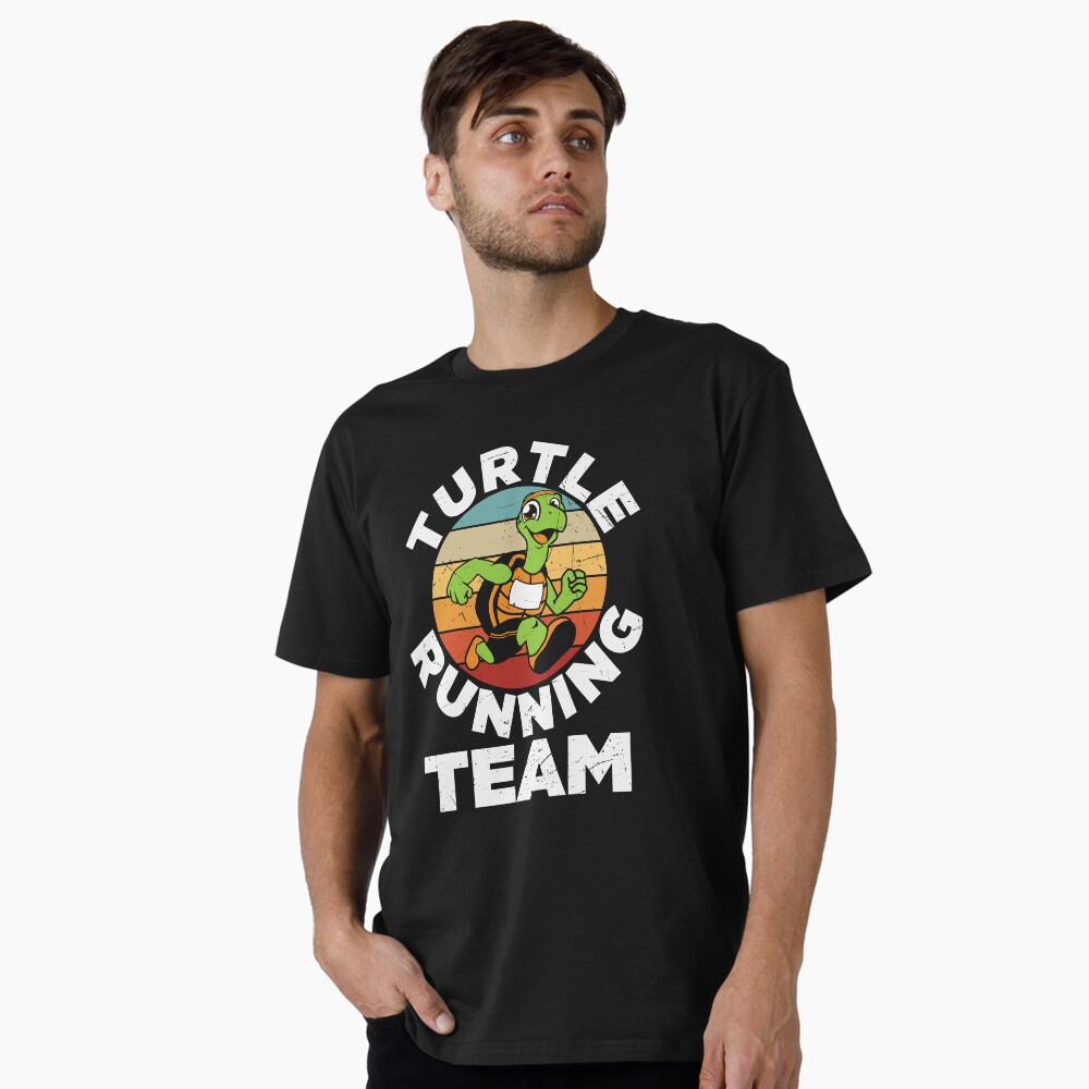 "Turtle Running Team | Funny Retro Running" Sticker for Sale by ...