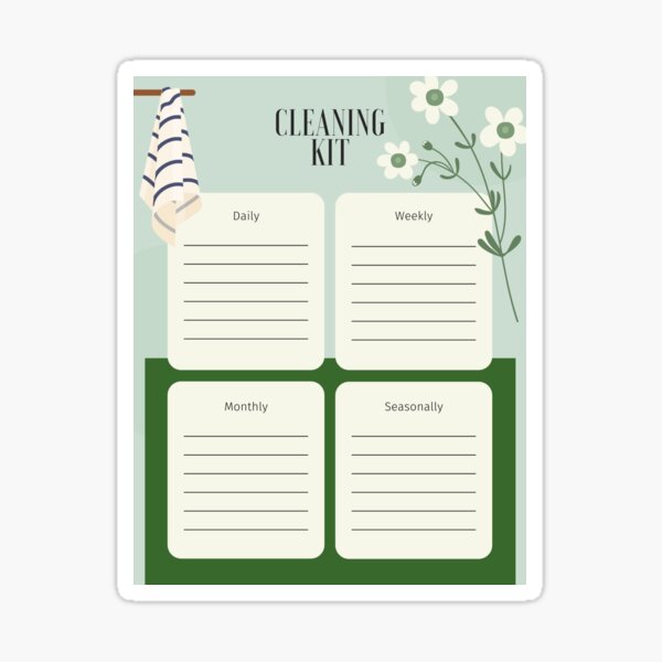 "Cleaning Kit Organization Tool" Sticker by CabinThreadCo | Redbubble
