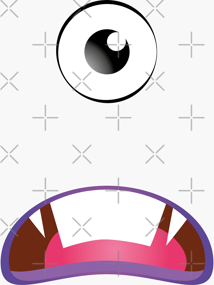One Eye Funny Cartoon Character 02 Sticker By Elmanchour Redbubble