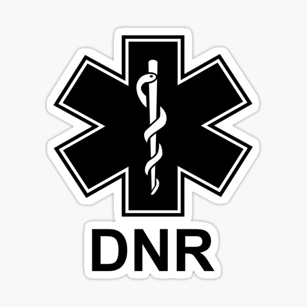 "DNR Medical Alert" Sticker for Sale by Noon-Stickers | Redbubble