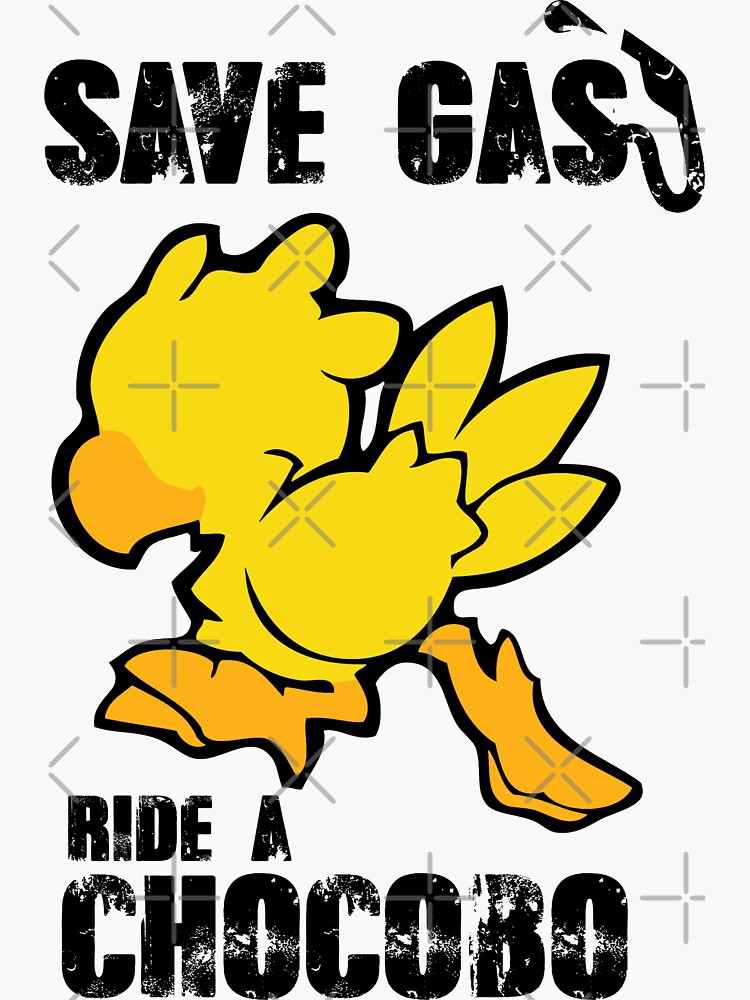 "Chocobo! " Sticker for Sale by Loresoul | Redbubble