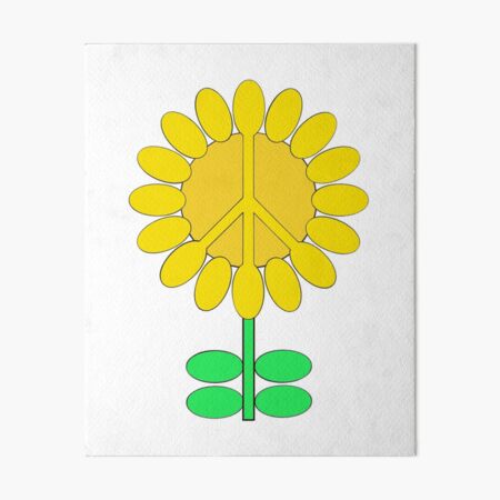 Lámina rígida «Margarita de los años 60 con el signo de la paz ...