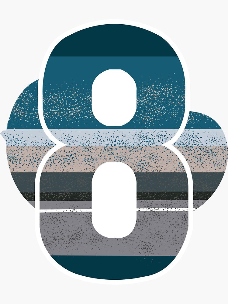 "Eight on mango background" Sticker by mindnutrition | Redbubble