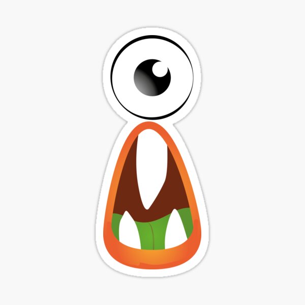 "one eye funny cartoon character 08." Sticker by elmanchour | Redbubble