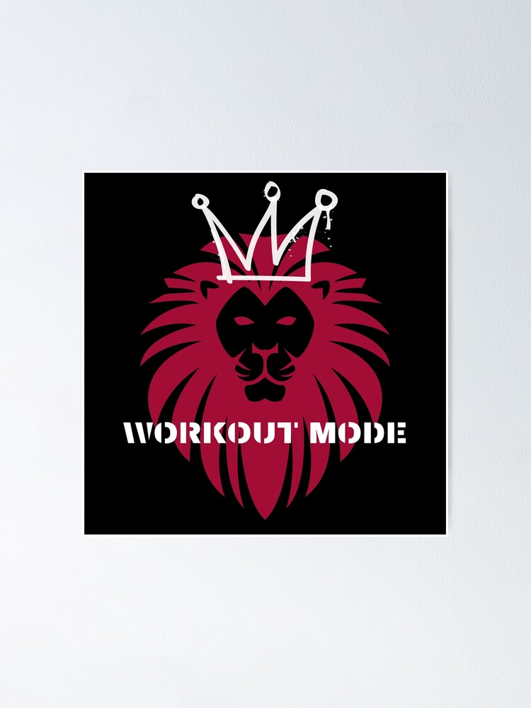 "Lion Workout Mode" Poster for Sale by PurpleB10 | Redbubble