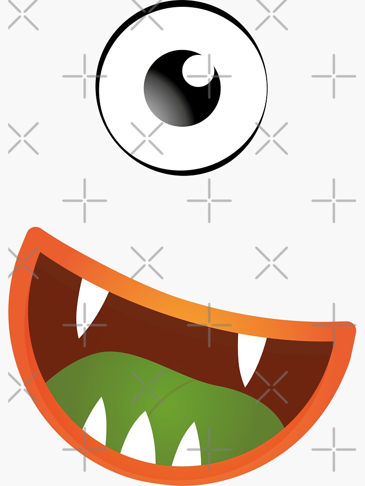 "one eye funny cartoon character 12. " Sticker for Sale by elmanchour ...