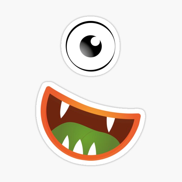 "one eye funny cartoon character 12. " Sticker for Sale by elmanchour ...