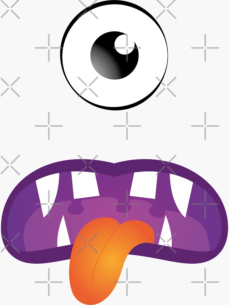 One Eye Funny Cartoon Character 10 Sticker By Elmanchour Redbubble
