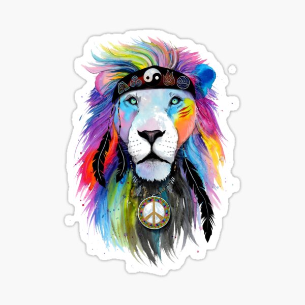 "Löwe Regenbogen" Sticker by masrum | Redbubble