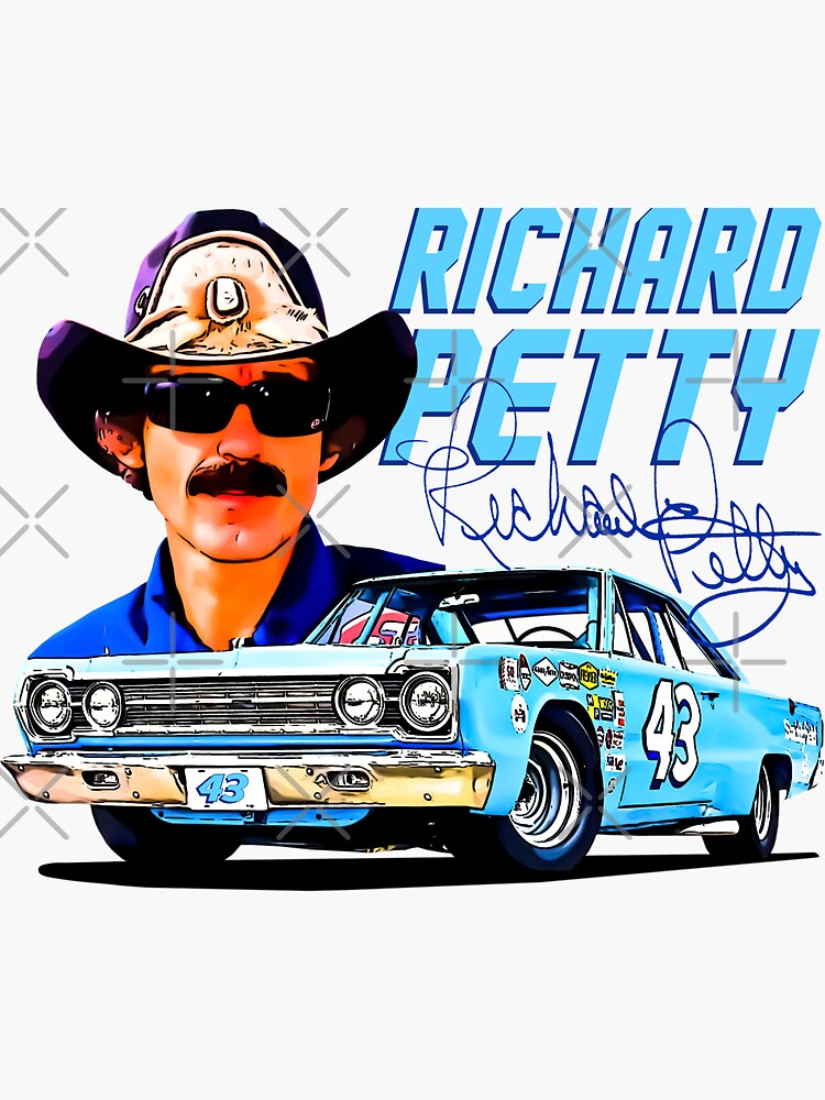 "Classic Nascar legend Richard Petty 60s car" Sticker by powerplace ...