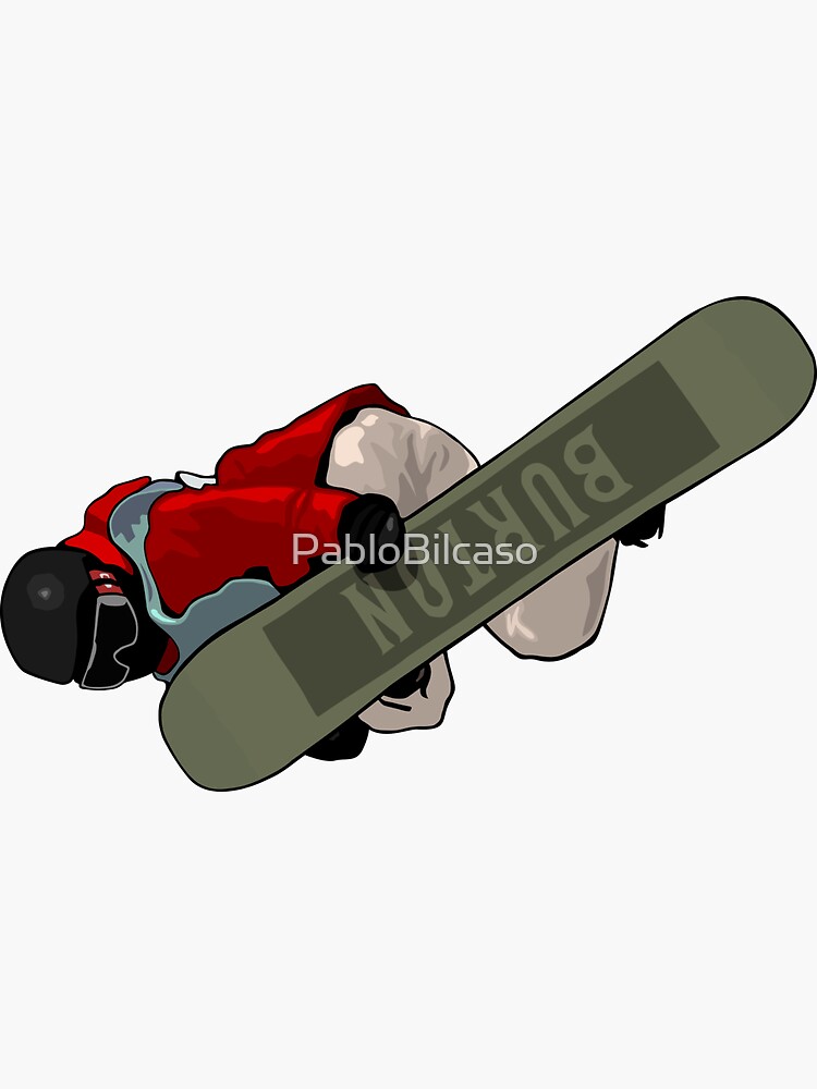 "Snowboarder" Sticker by PabloBilcaso | Redbubble