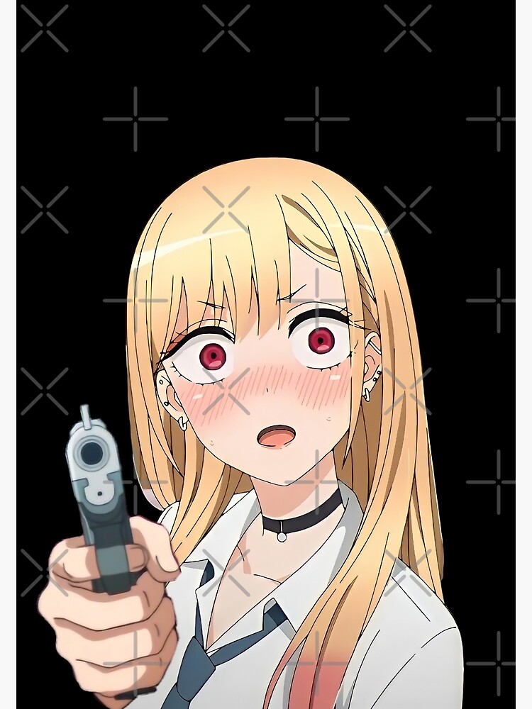 "Kitagawa Marin holds a gun Meme" Art Print by nikhilmehra0810 | Redbubble