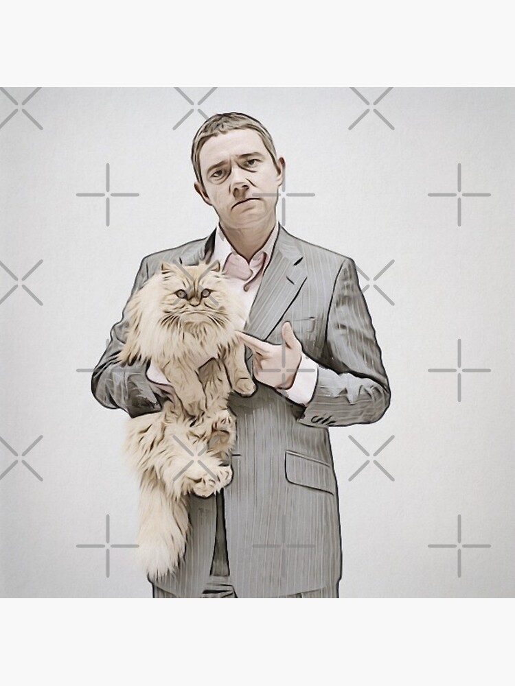 "Martin and Cat" Sticker for Sale by ledbytheunknown | Redbubble