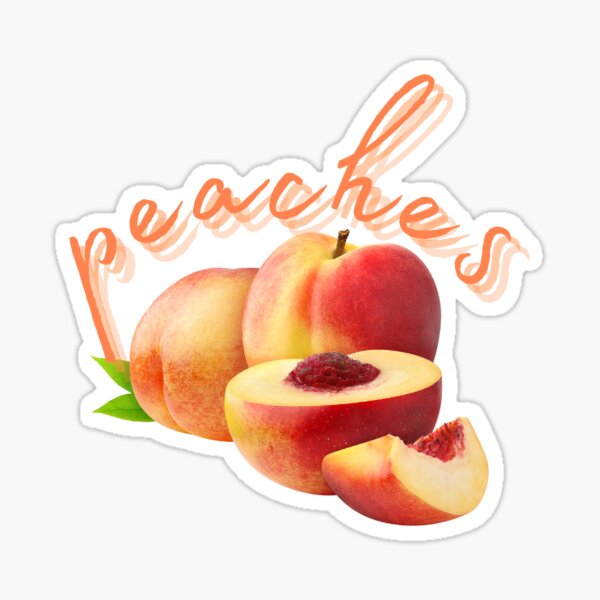 "Peaches" Sticker by mikelprod | Redbubble