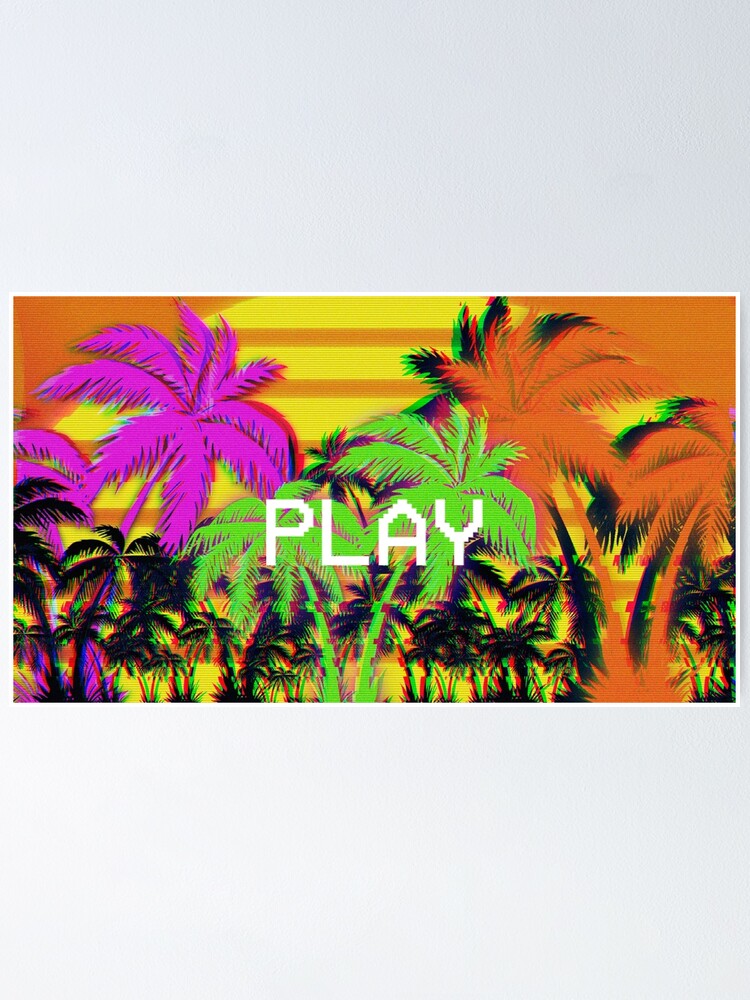 "VHS Palm Trees" Poster by parallelexit | Redbubble