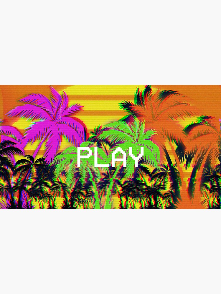 "VHS Palm Trees" Sticker by parallelexit | Redbubble