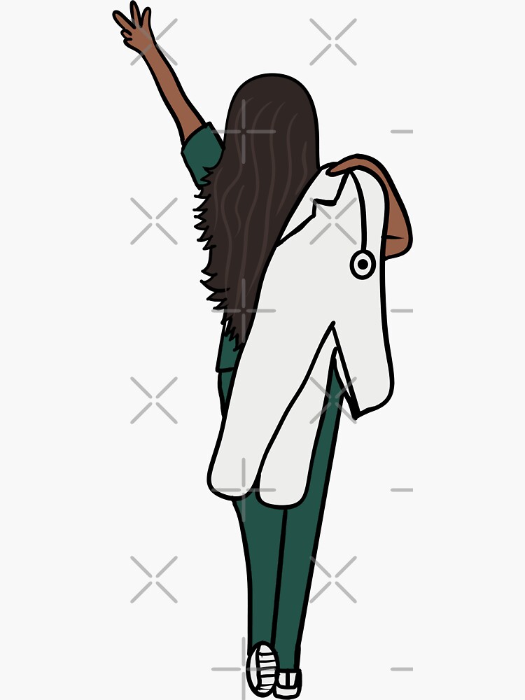 "Girl Graduation white coat steth love" Sticker for Sale by ...