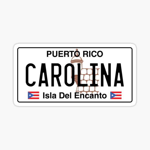 "PR Plate - Carolina" Sticker for Sale by snxworld | Redbubble