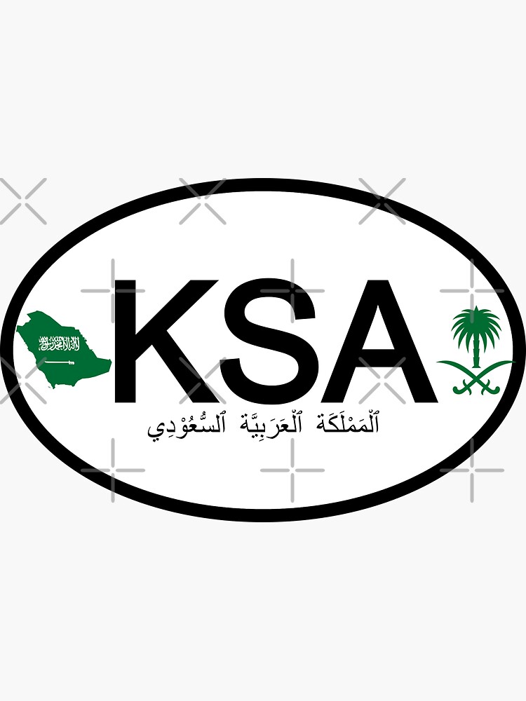 "Saudi arabia country code vehicle registration " Sticker for Sale by ...