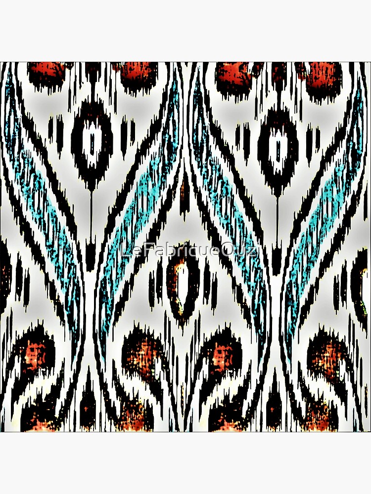 "Uzbek Ikat floral designs ikat patterns, Uzbek Ikat designs" Poster by ...