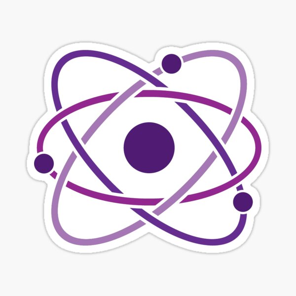 "Purple Atom" Sticker by CT-Design | Redbubble