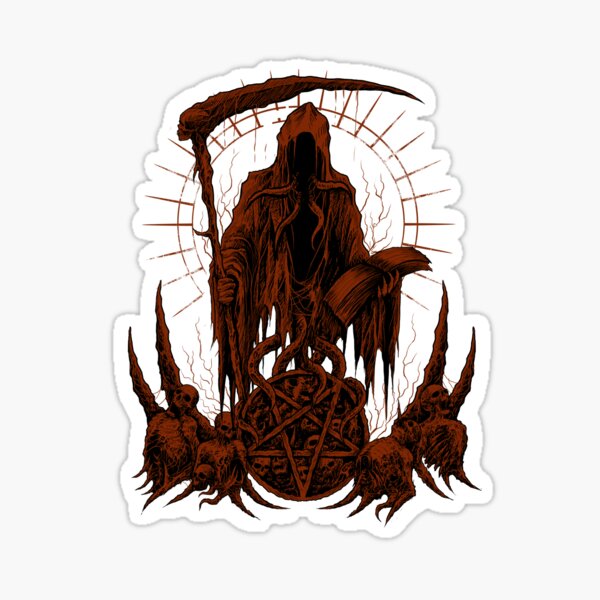 "Demon Grim Reaper" Sticker by MedievalWear | Redbubble