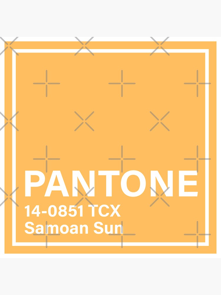 "PANTONE 14-0851 TCX Samoan Sun, yellow" Sticker for Sale by princessmi ...