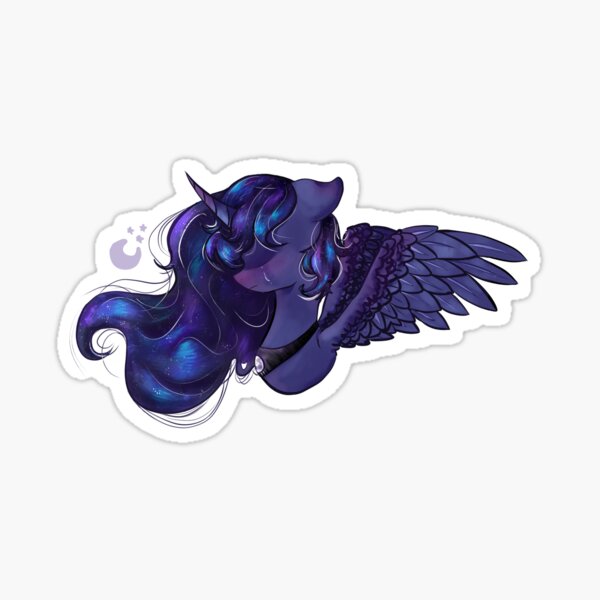 "Princess Luna " Sticker by Strokesforfolks | Redbubble
