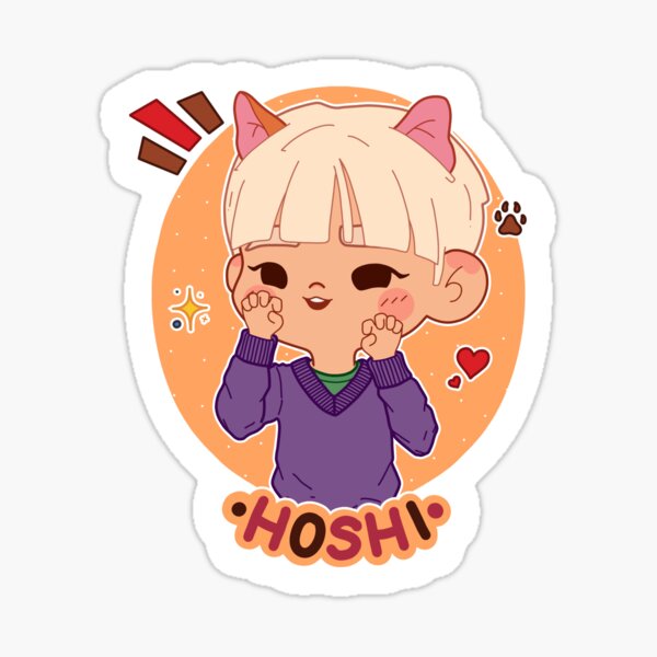 "Hoshi Seventeen Cute Icon" Sticker for Sale by penpencreations | Redbubble
