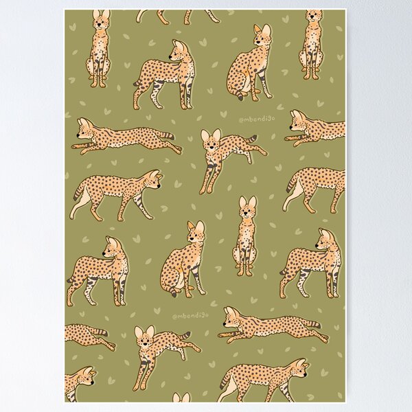 "Serval " Poster for Sale by Macbendigo | Redbubble