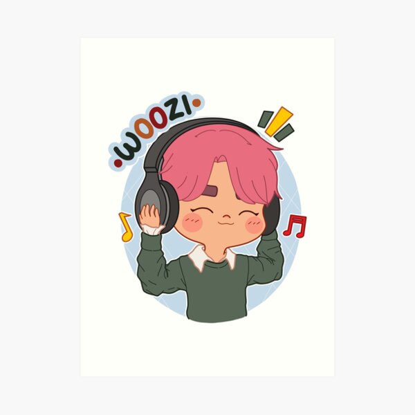 "Woozi Seventeen Cute Icon" Art Print for Sale by penpencreations | Redbubble